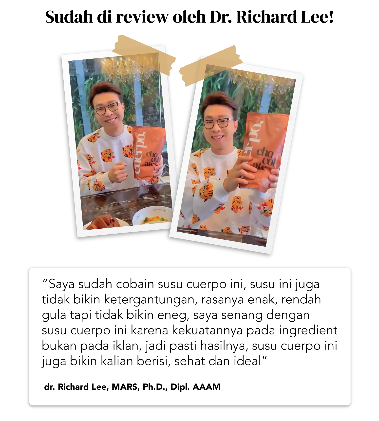 Susu cuerpo – Susu Cuerpo adalah susu penggemuk badan dengan sereal tinggi protein & kalori